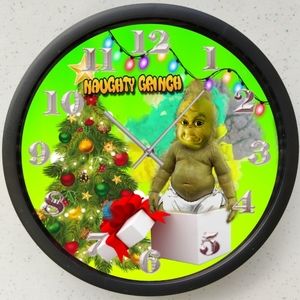 Baby grinch | Wall Decor | Naughty Grinch Clock | Poshmark